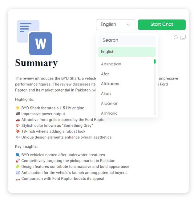 AI Word Summarizer | Quick Document Summaries | SkimmingAI
